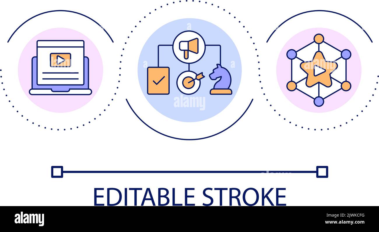 Digital marketing strategy loop concept icon Stock Vector Image & Art ...