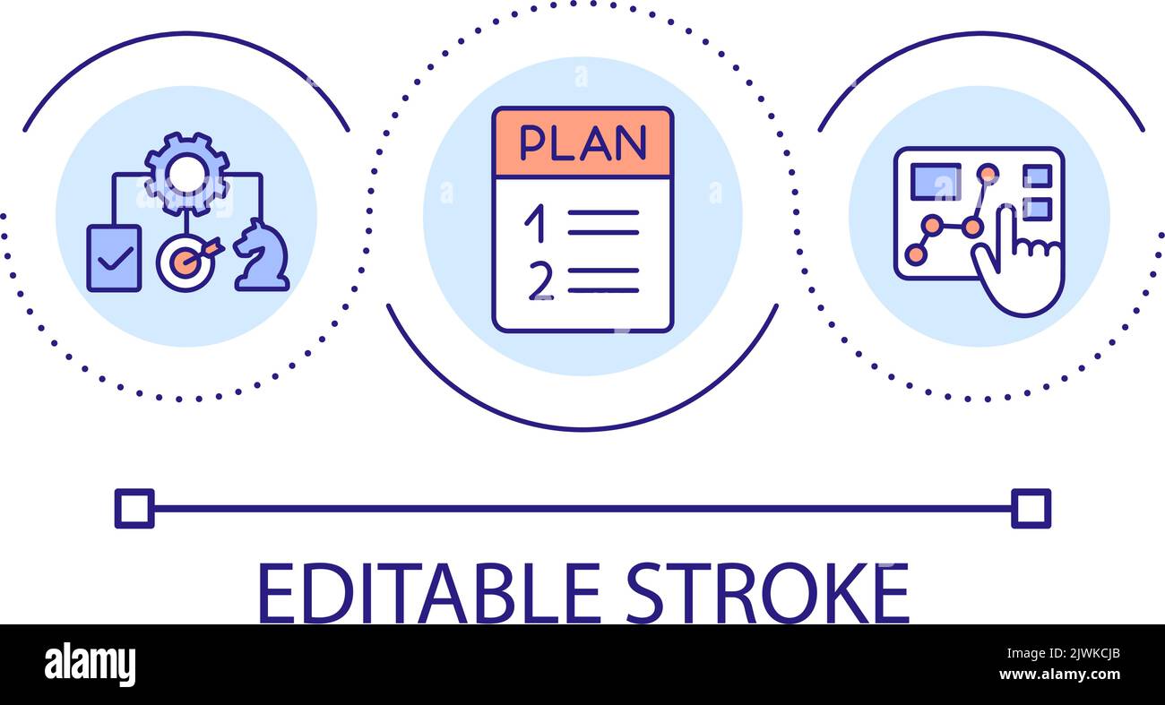 Strategic planning for enterprise loop concept icon Stock Vector Image ...