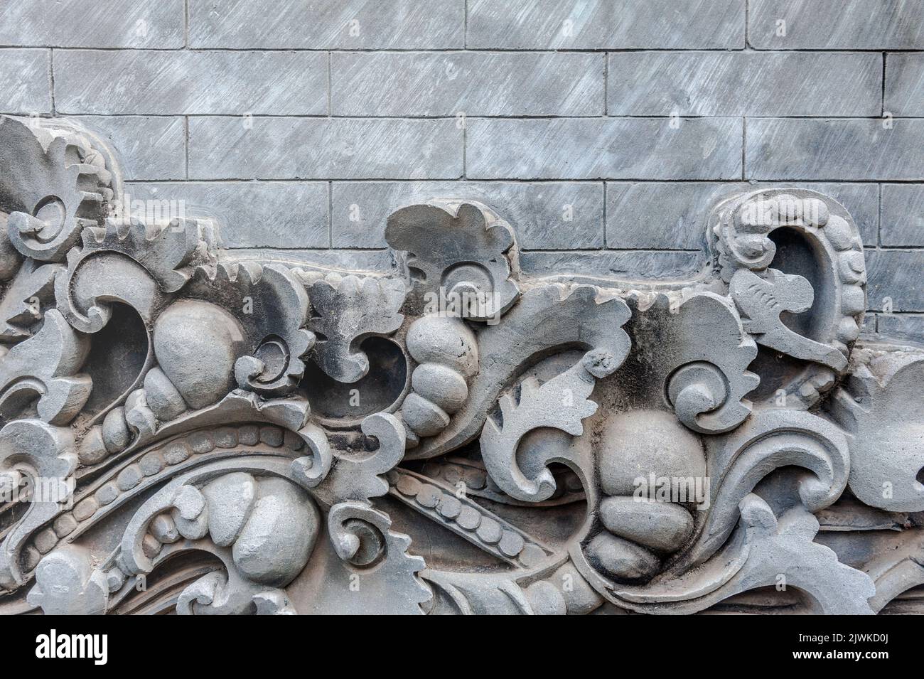 Traditional Balinese temple wall architectural decoration Stock Photo ...