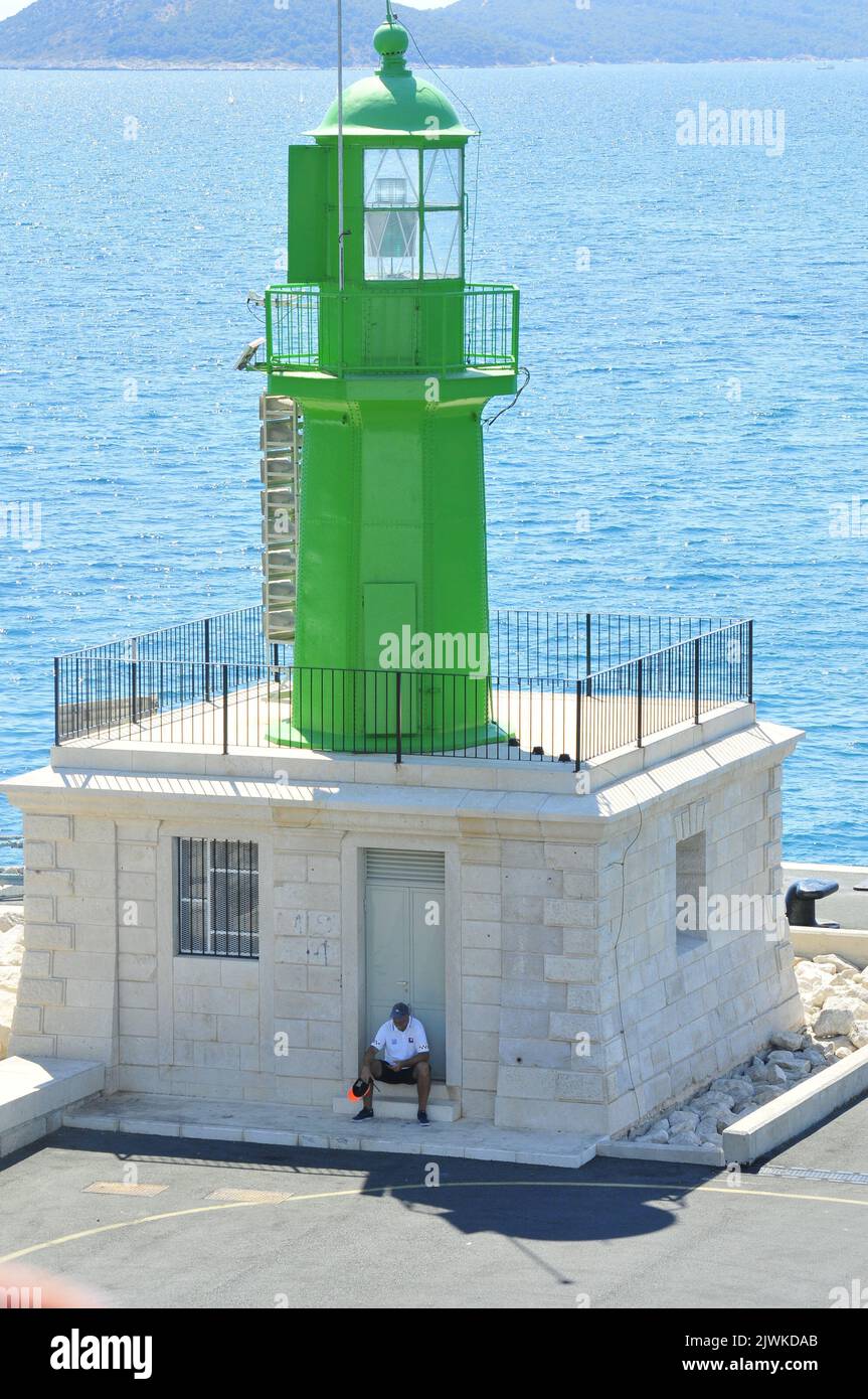 green lighthouse in Split Stock Photo - Alamy
