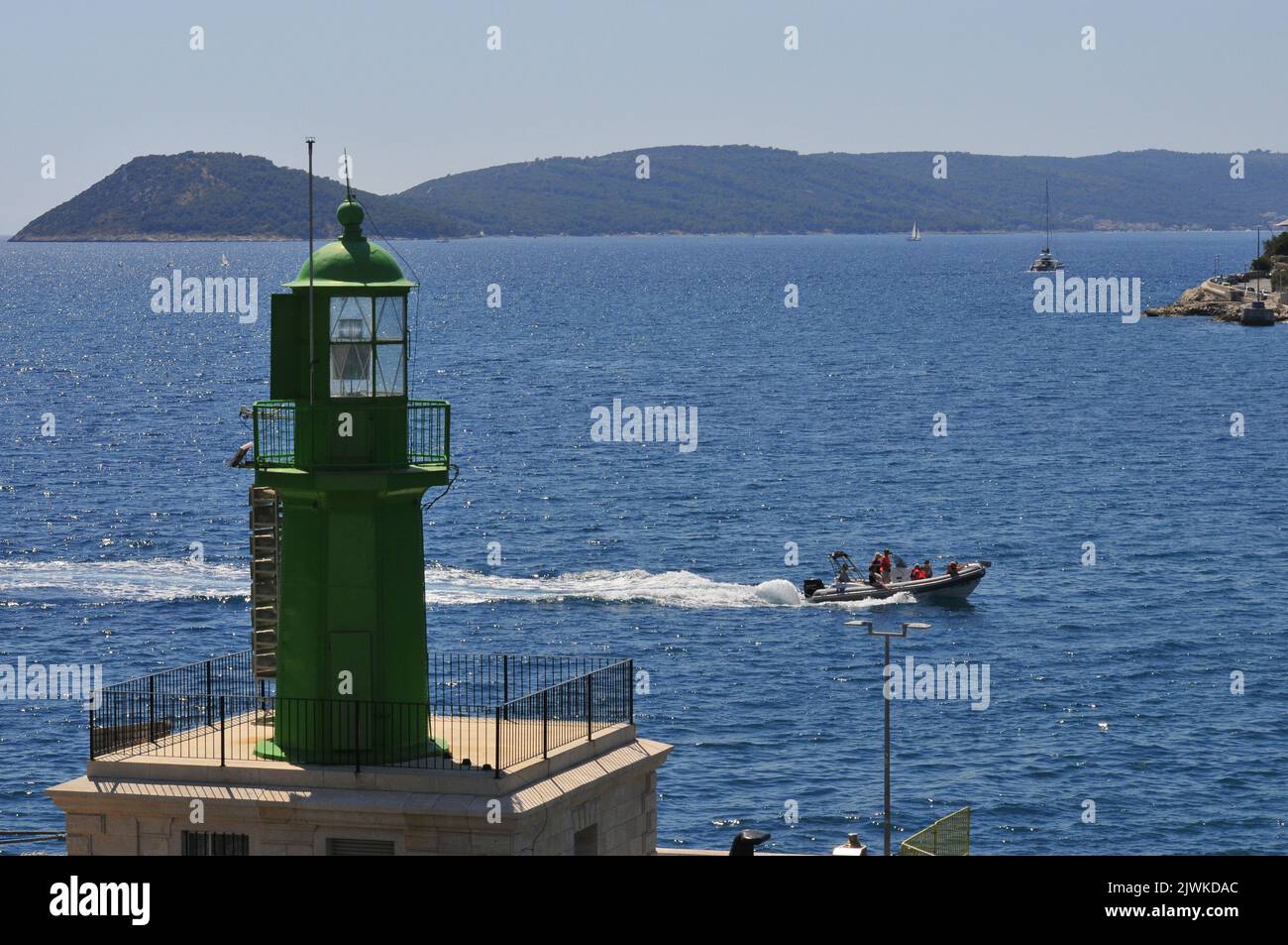 green lighthouse in Split Stock Photo - Alamy