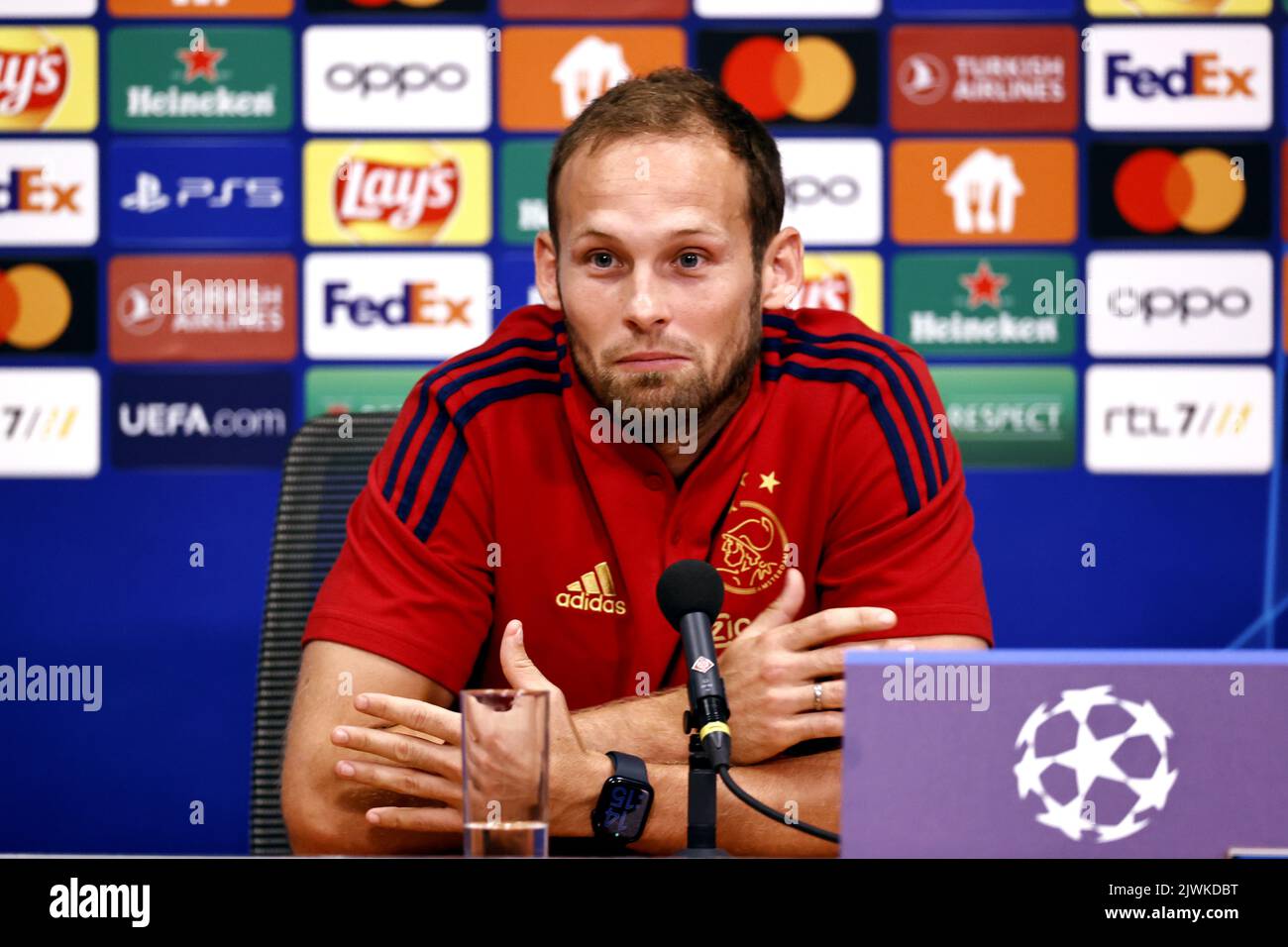 AMSTERDAM - Daley Blind of Ajax during the press conference prior to ...