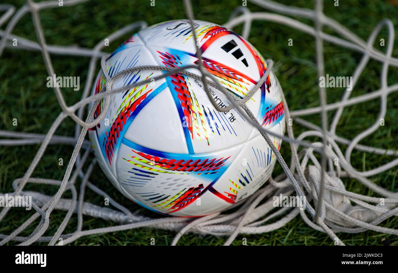 September 3, 2022, Doha, Qatar. The official ball of the FIFA World Cup ...