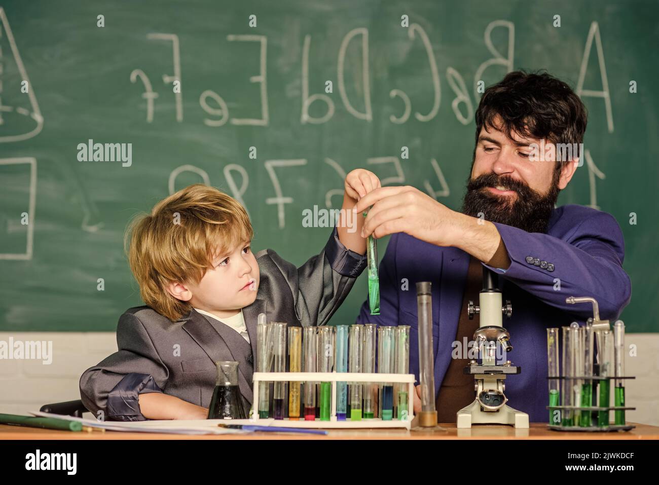 Study chemistry. Studying is interesting. Chemical invention. Study in ...