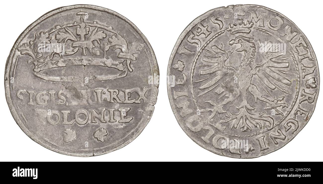 groschen. Zygmunt I Stary (król polski ; 1506-1548), ruler Stock Photo ...