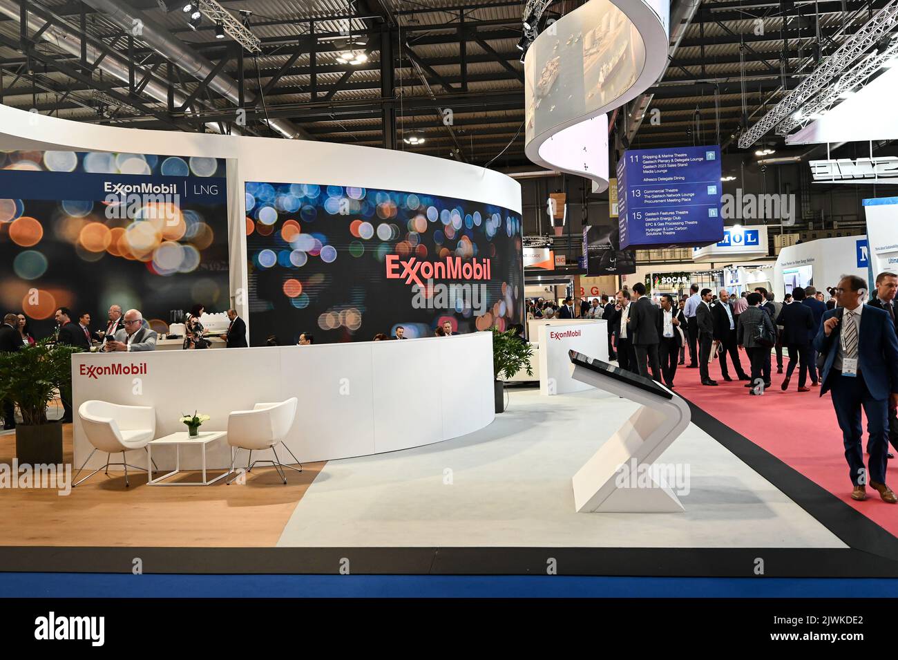 MILAN, ITALY - SEPTEMBER 6, 2022: a view of the ExxonMobil stand during ...