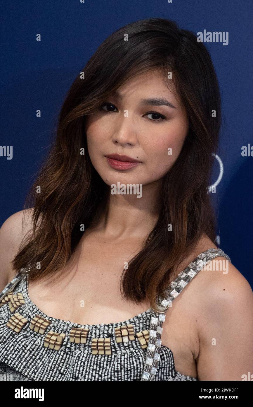 Gemma Chan attends the photocall for "Don't Worry Darling" at the 79th ...