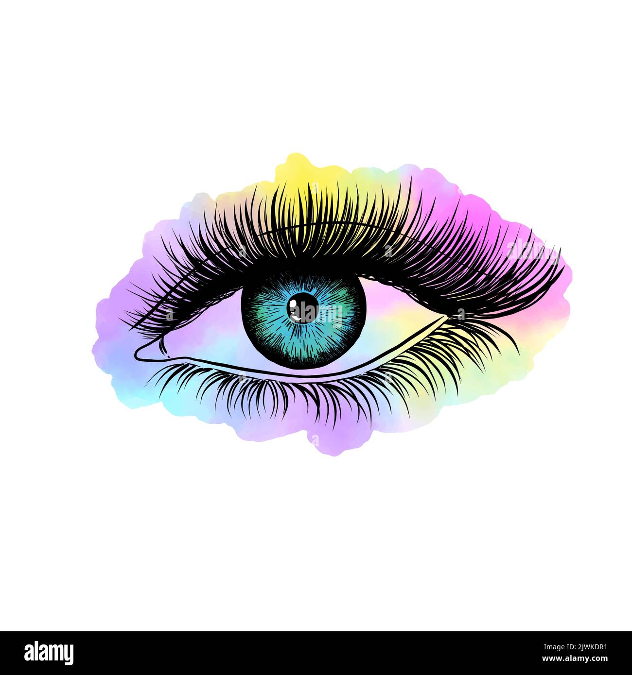 eye with colorful splash Stock Vector Image & Art - Alamy