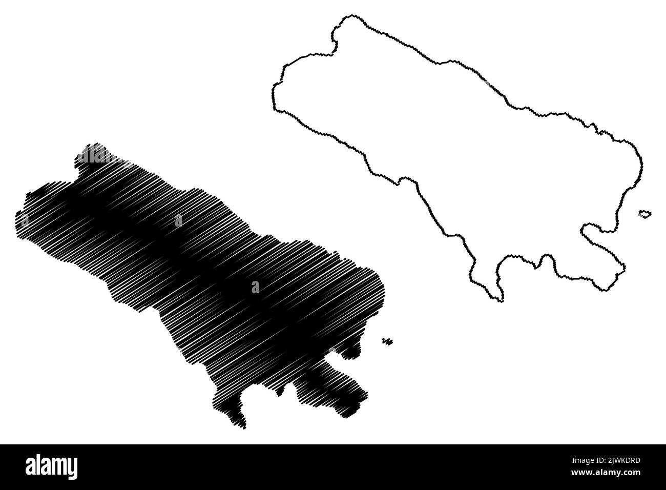Enggano Island (Republic of Indonesia, Indian Ocean) map vector ...