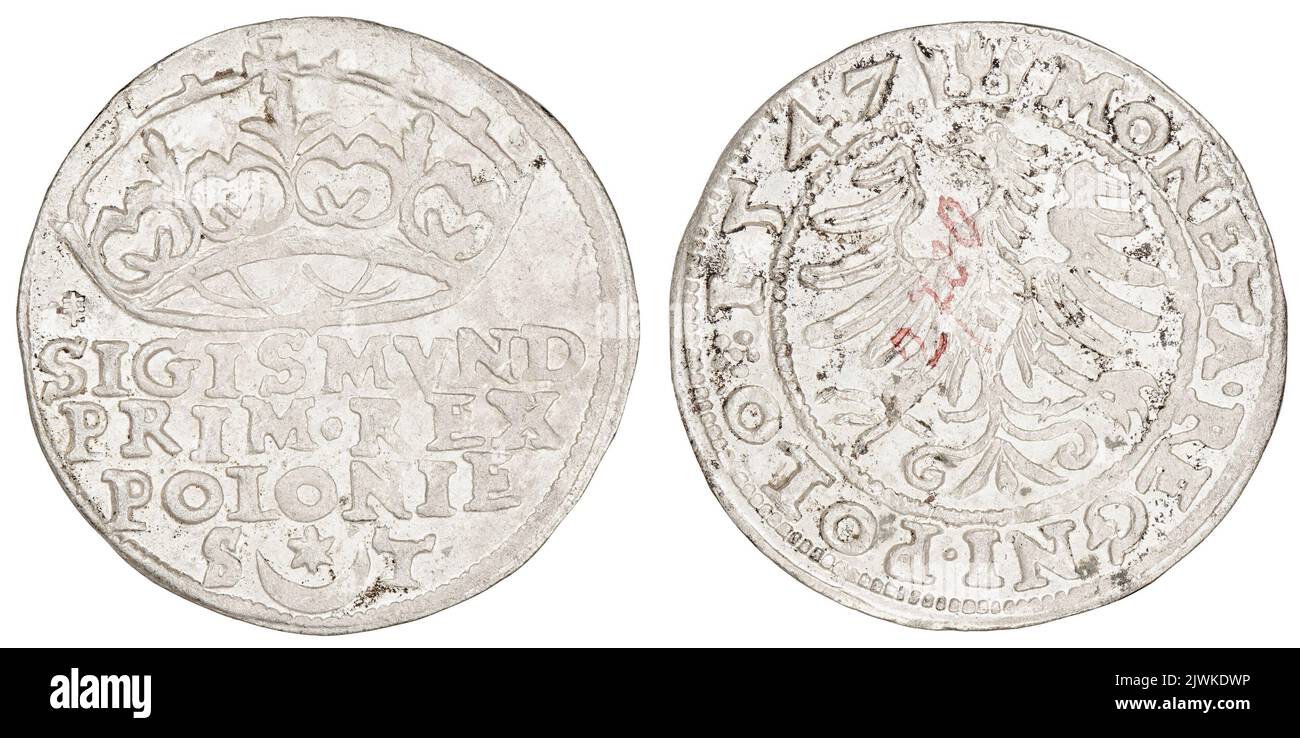 groschen. Zygmunt I Stary (król polski ; 1506-1548), ruler Stock Photo ...