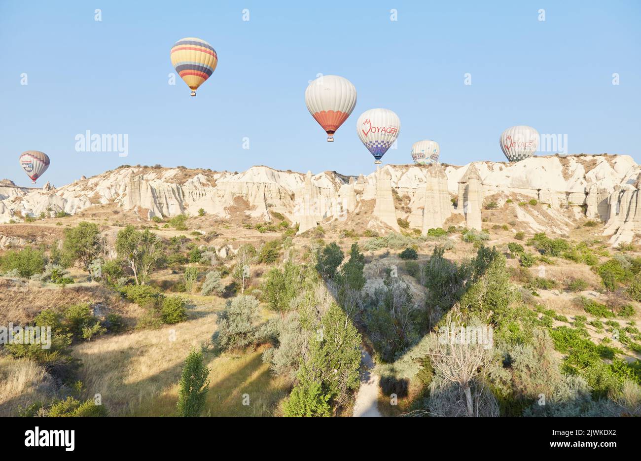 Hot Air Ballooning Over Cappadocia Stock Photo - Alamy