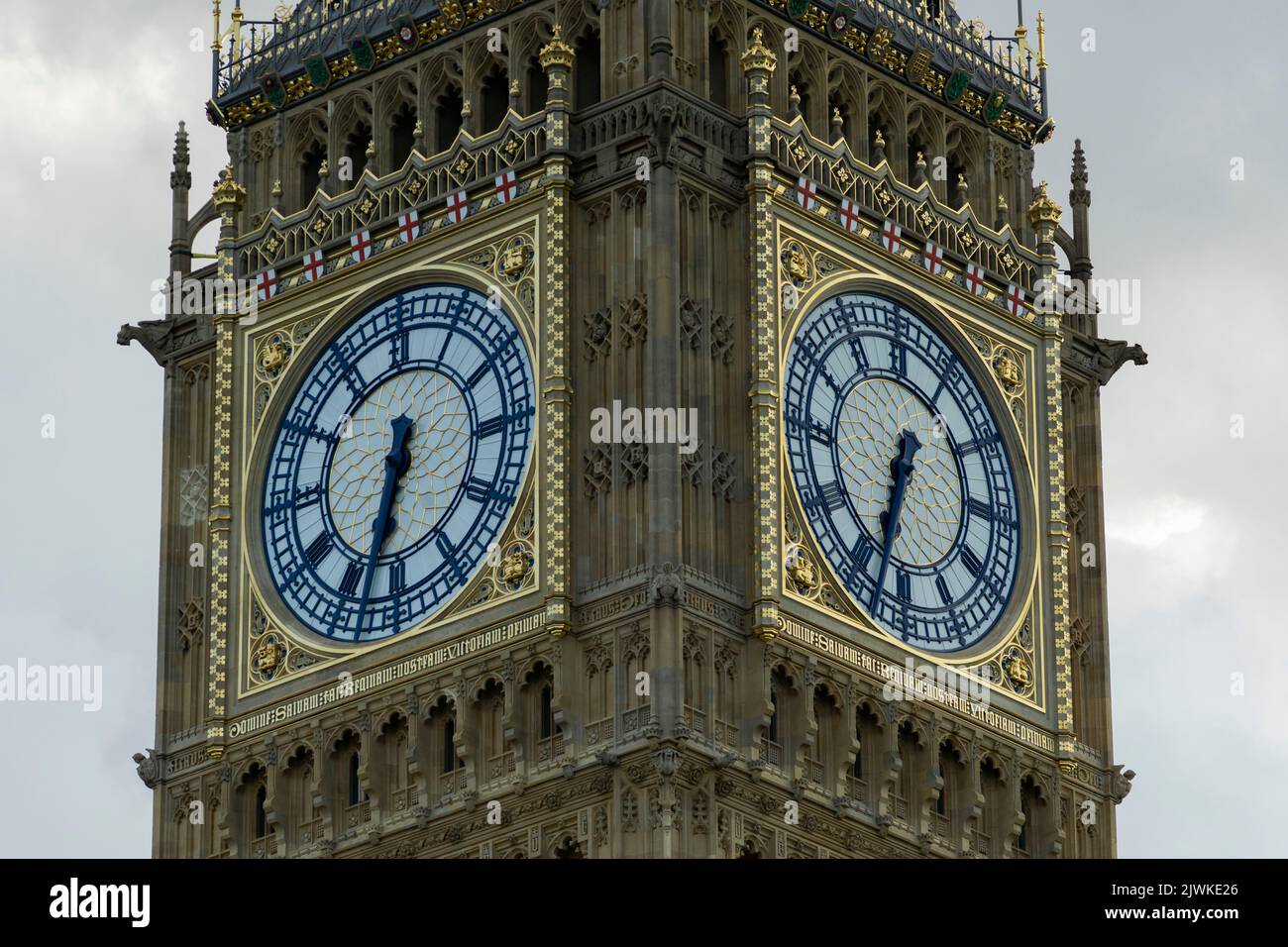 Elizabeth Tower (Big Ben)'s Clock Face Close Up Stock Photo - Alamy