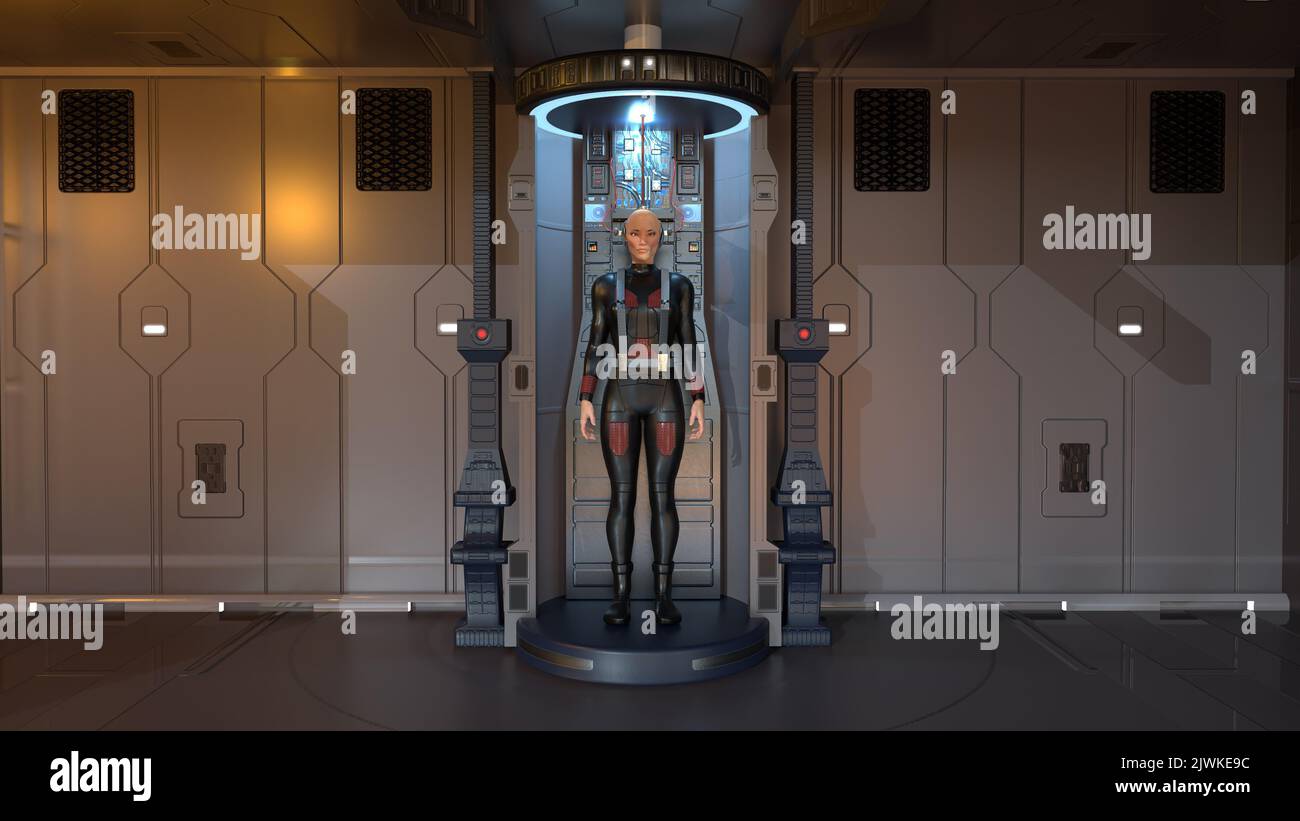 Cyberpunk woman hi-res stock photography and images - Alamy