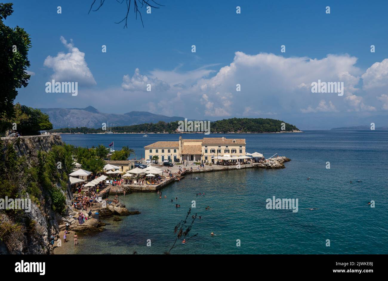 Corfu, a view from the grounds of Palace of St Michael & St George ...