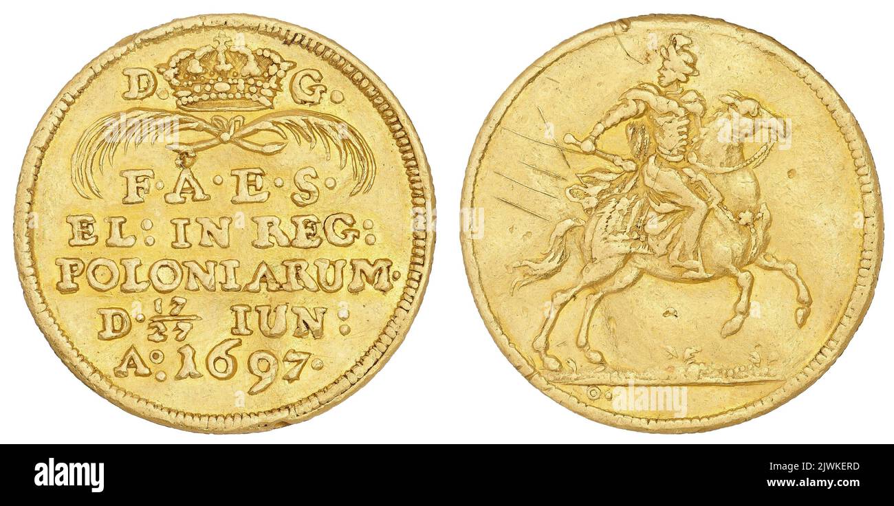 coronation token. August II Mocny (król polski ; 1697-1706, 1709-1733 ...