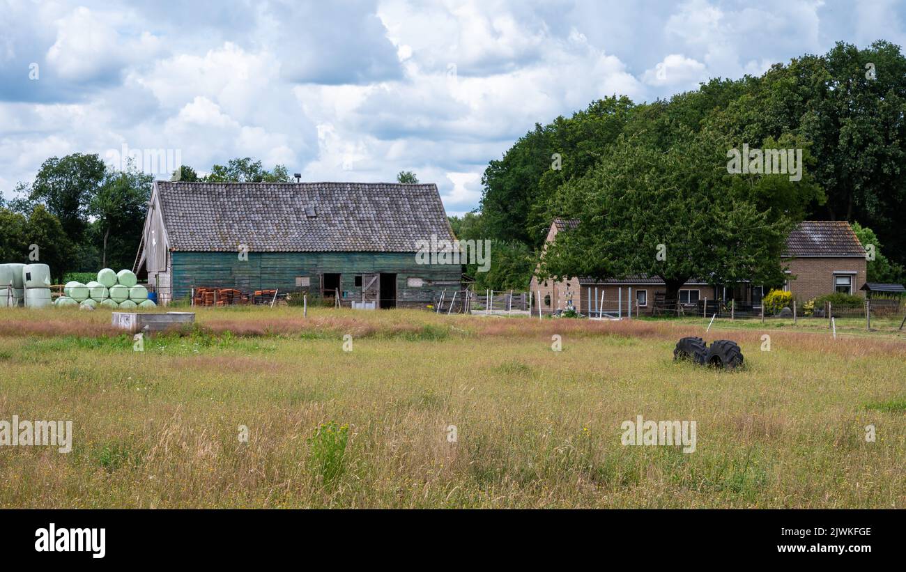 Uffelte, Holtingerveld, The Netherlands, 07 20 2022 - Farmhouse and ...