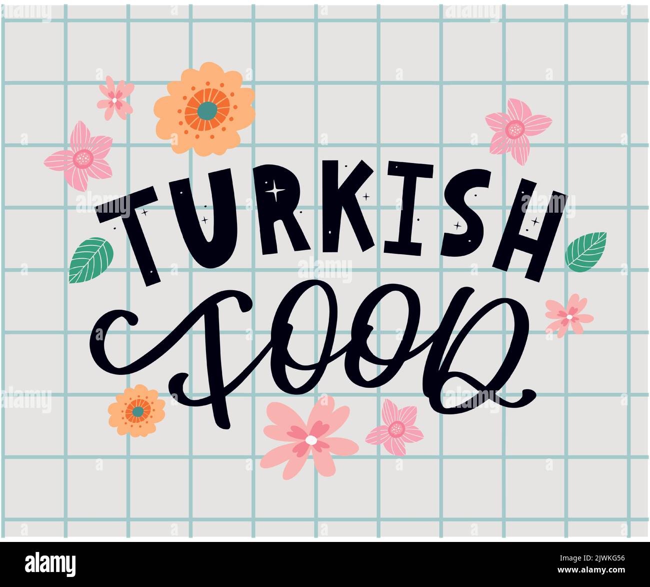 Turkish food letter. Design element. Traditional design. Vector ...