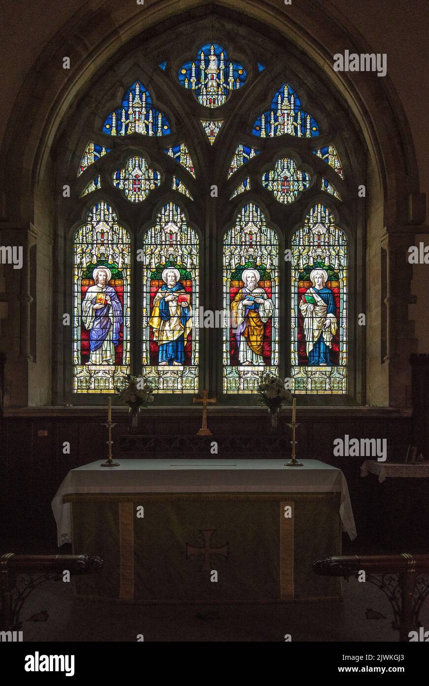 Beautiful stained glass at the cathedral church of St Fachtna in ...