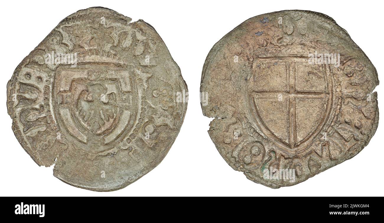 schilling (counterfeit from the period). Zakon krzyżacki (1190 ...