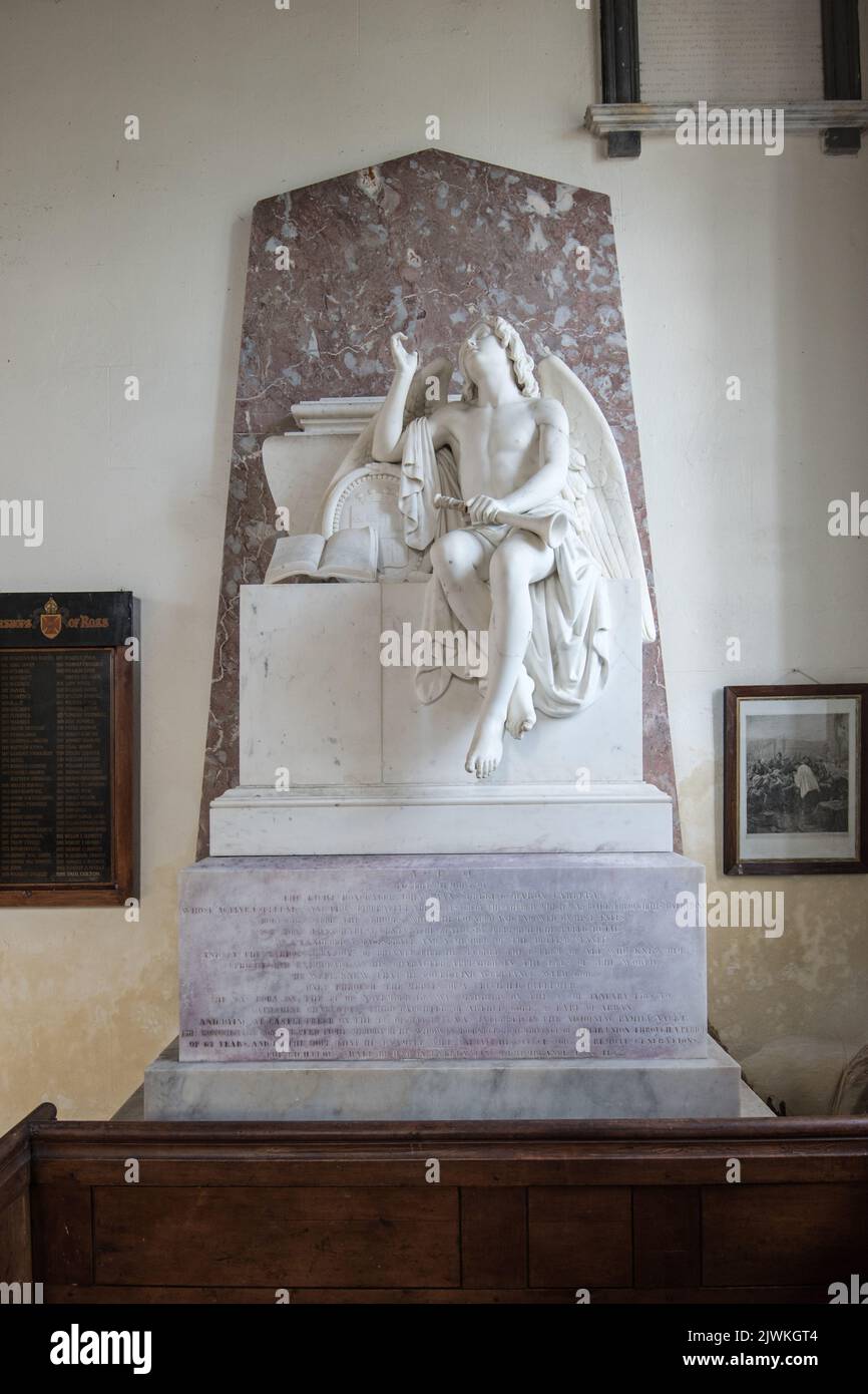 Attractive sculpturesn inside the cathedral church of St Fachtna in ...