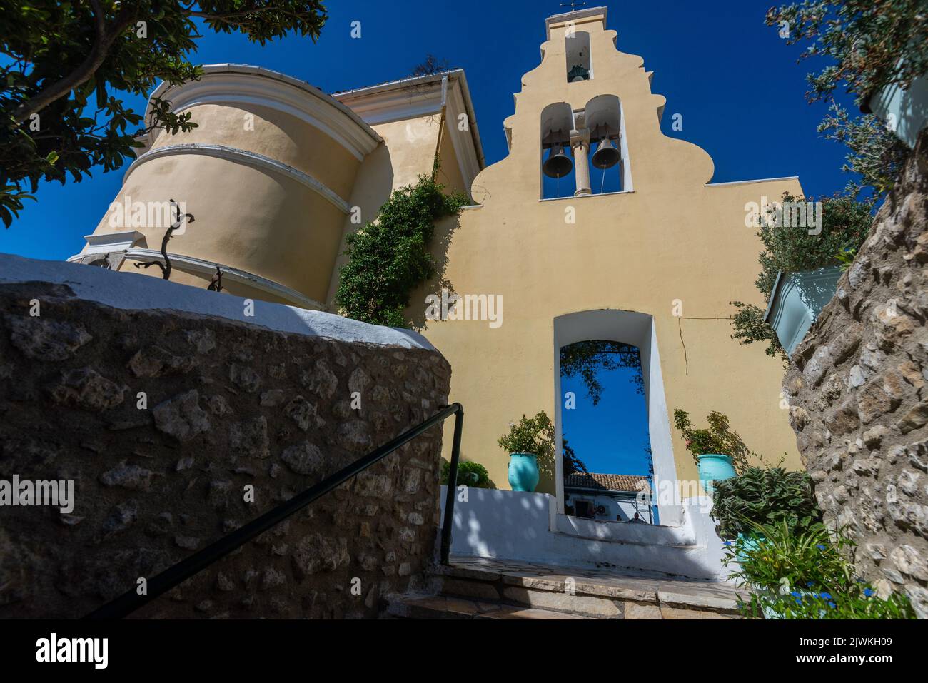Paleokastritsa Monastery, Corfu, Greece Stock Photo - Alamy