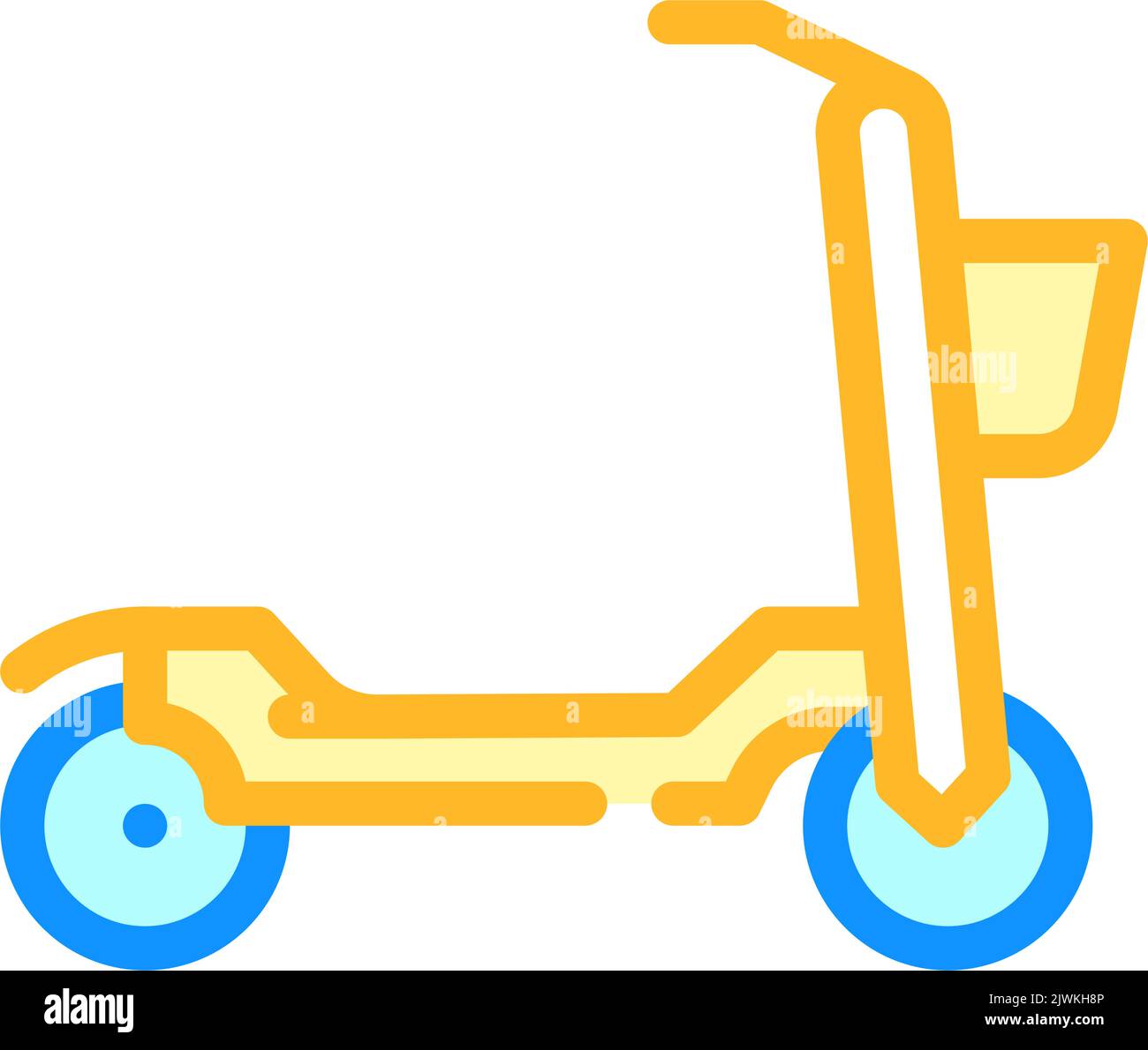 kick scooter kid leisure color icon vector illustration Stock Vector ...