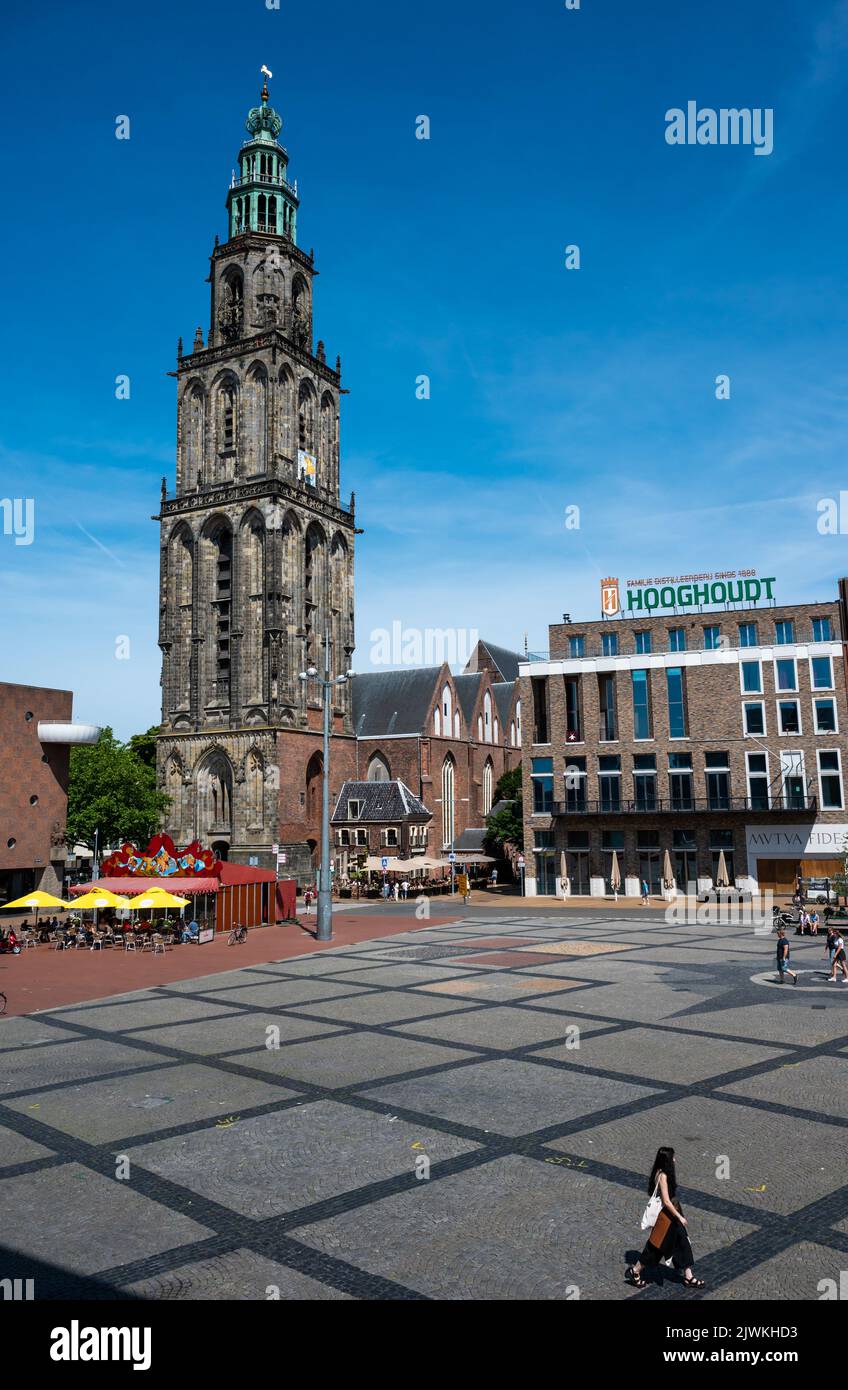 Groningen, The Netherlands, 07 20 2022 - Shops, restaurants and ...