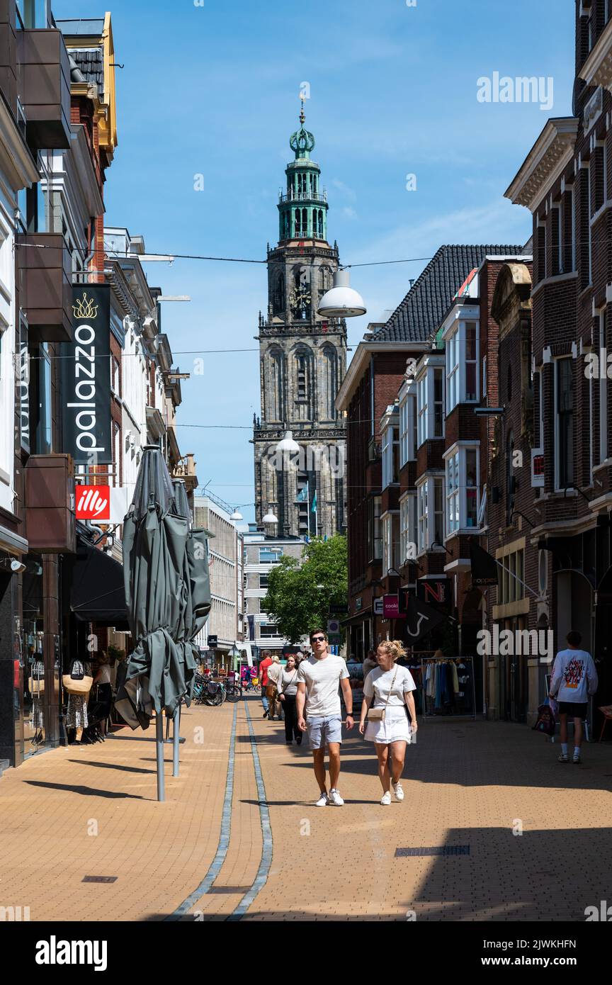 Groningen, The Netherlands, 07 20 2022 - Young people walking through ...