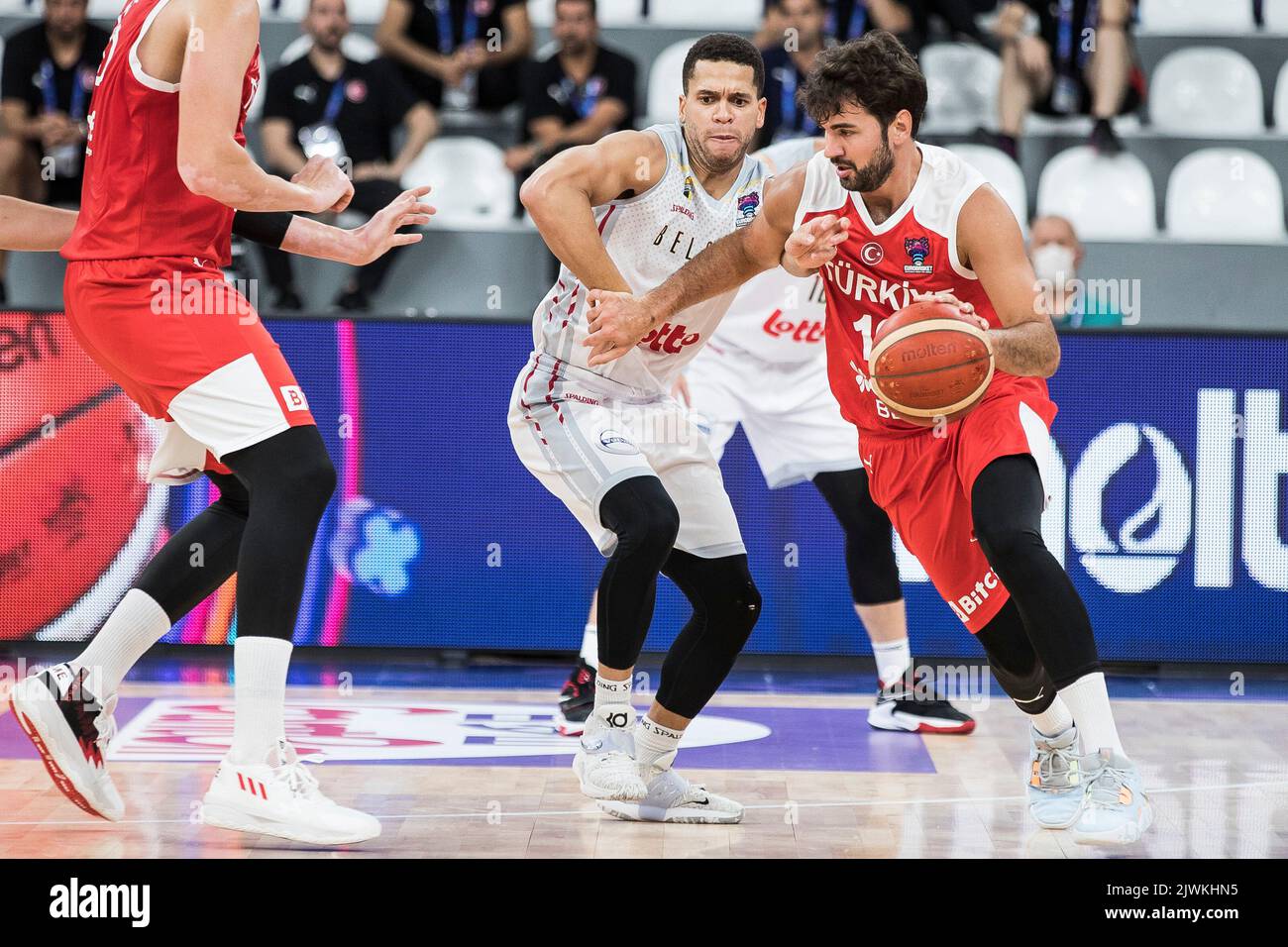 Emmanuel Lecomte of Belgium, Bugrahan Tuncer of Turkey pictured during ...