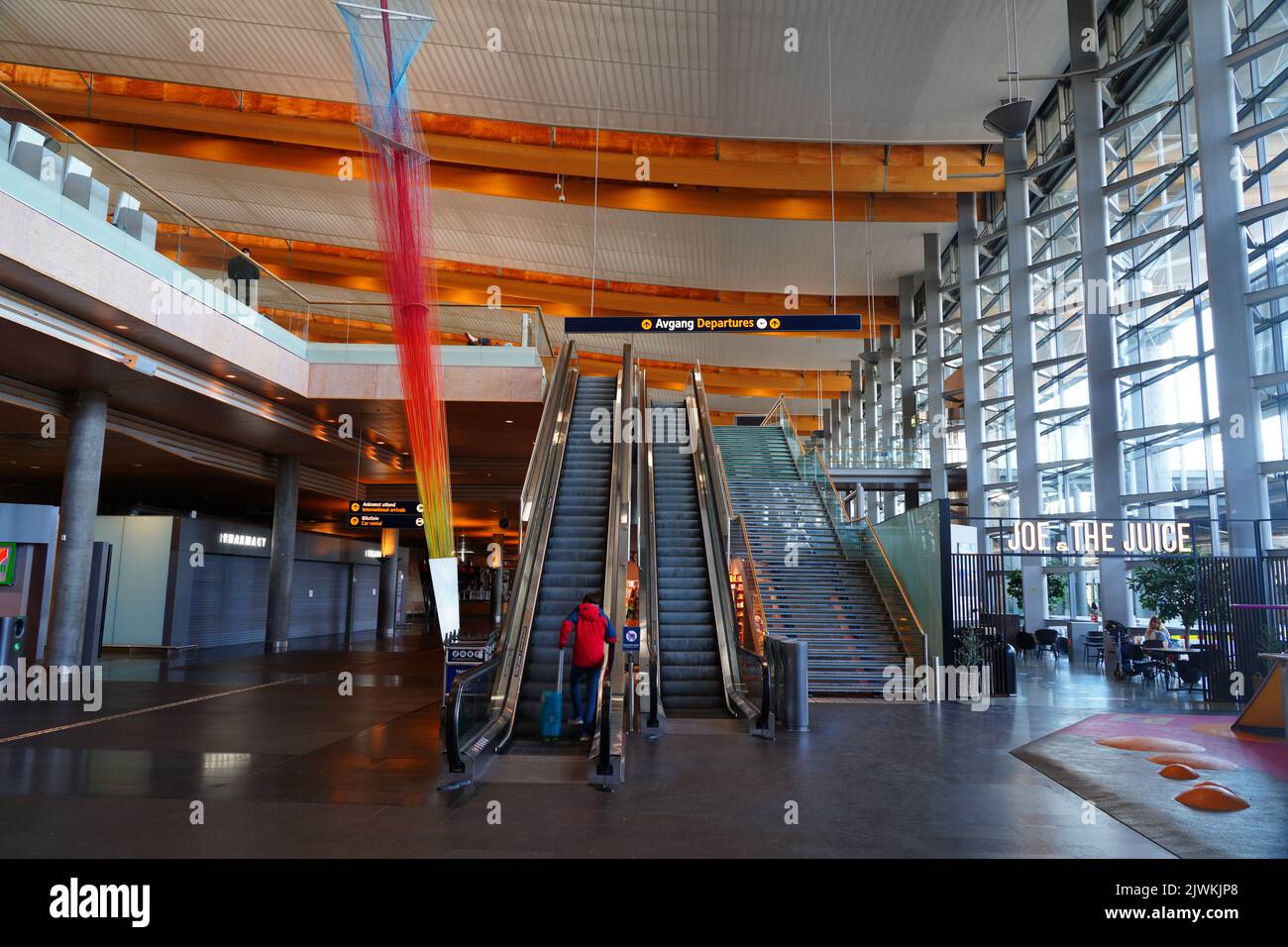 OSLO, NORWAY -15 AUG 2022- View of the Oslo Lufthavn Airport Gardermoen ...