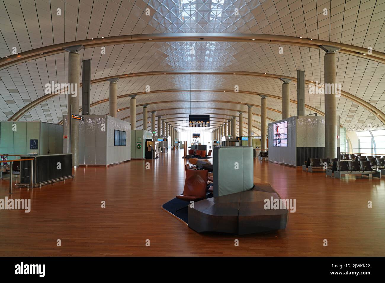 OSLO, NORWAY -15 AUG 2022- View of the Oslo Lufthavn Airport Gardermoen ...