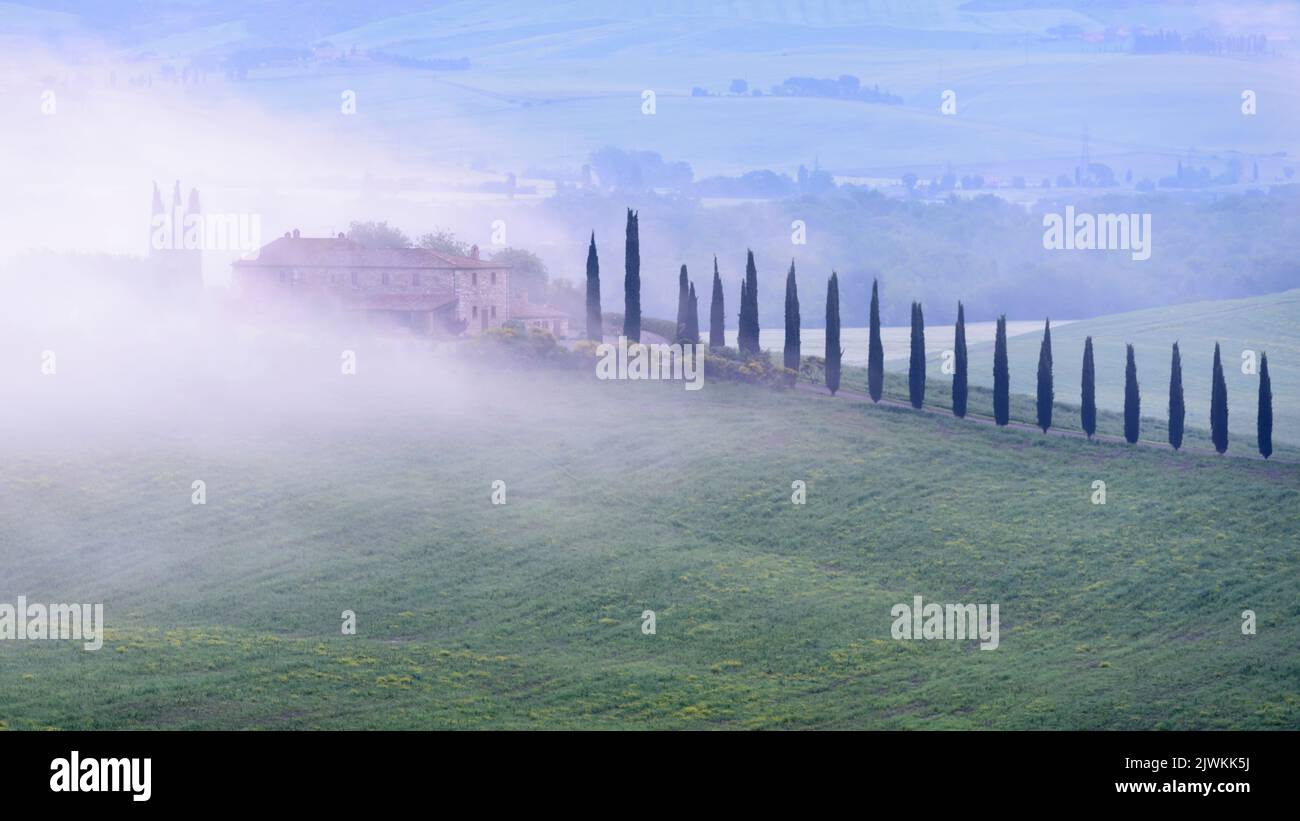 Romantic Tuscany in Val d'Orcia , Italy Stock Photo - Alamy