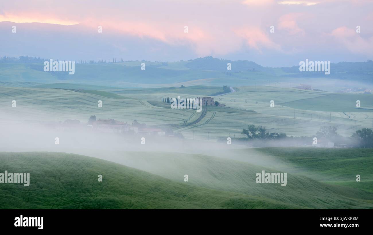 Romantic Tuscany in Val d'Orcia , Italy Stock Photo - Alamy