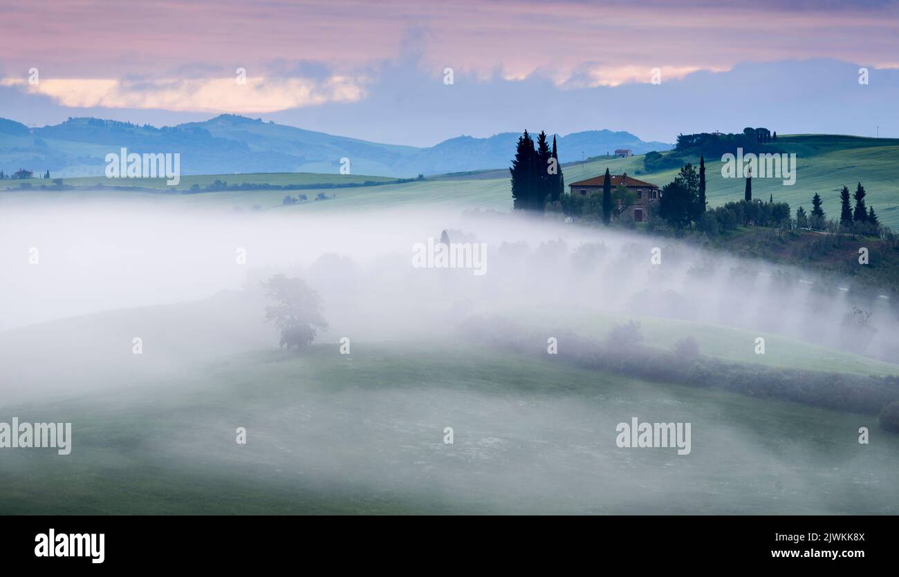 Romantic Tuscany in Val d'Orcia , Italy Stock Photo - Alamy