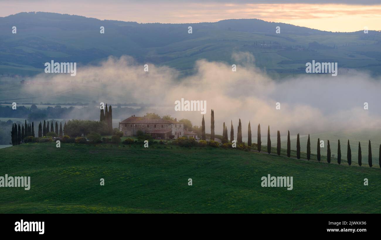 Romantic Tuscany in Val d'Orcia , Italy Stock Photo - Alamy