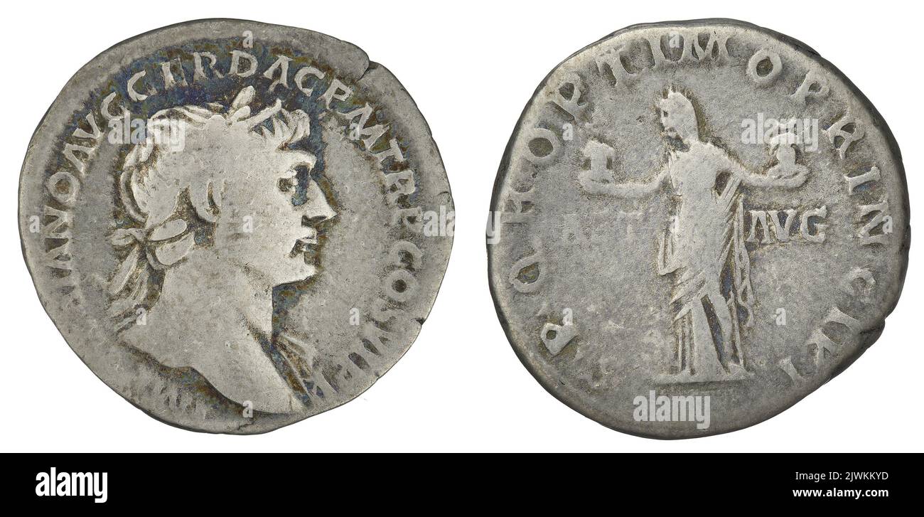 denarius. Trajan (cesarz rzymski ; 98-117), emperor Stock Photo - Alamy