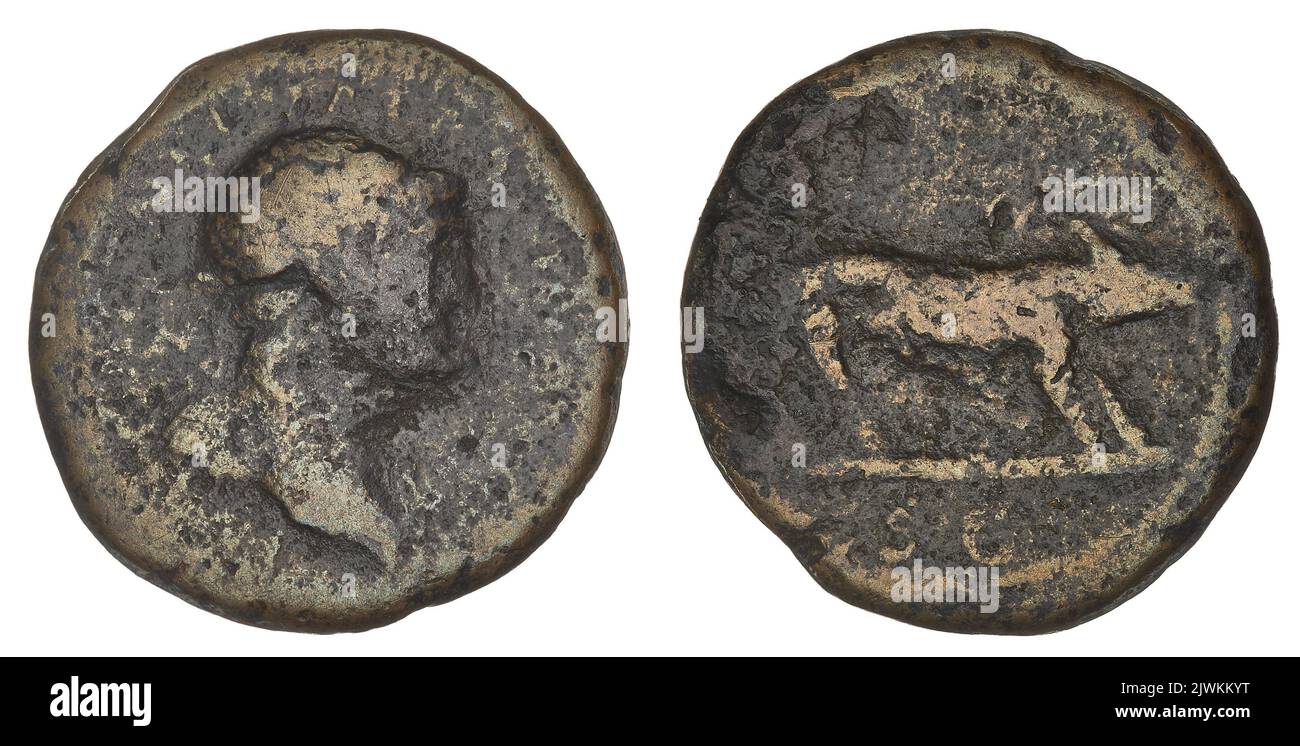 quadrans. Trajan (cesarz rzymski ; 98-117), emperor Stock Photo - Alamy