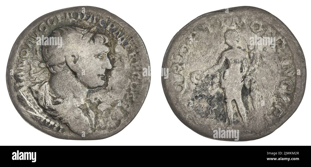 denarius. Trajan (cesarz rzymski ; 98-117), emperor Stock Photo - Alamy