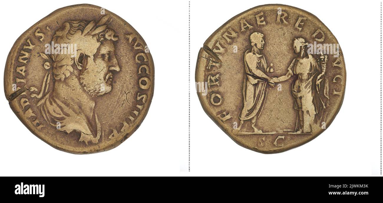 sestertius. Hadrian (Roman emperor; 117-138), emperor Stock Photo - Alamy