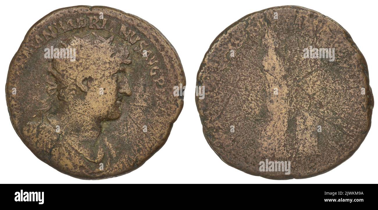 dupondius. Hadrian (Roman emperor; 117-138), emperor Stock Photo - Alamy