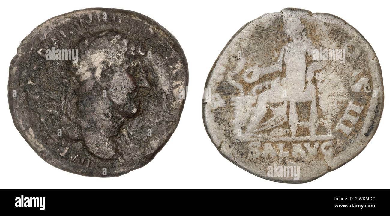 denarius. Hadrian (Roman emperor; 117-138), emperor Stock Photo - Alamy