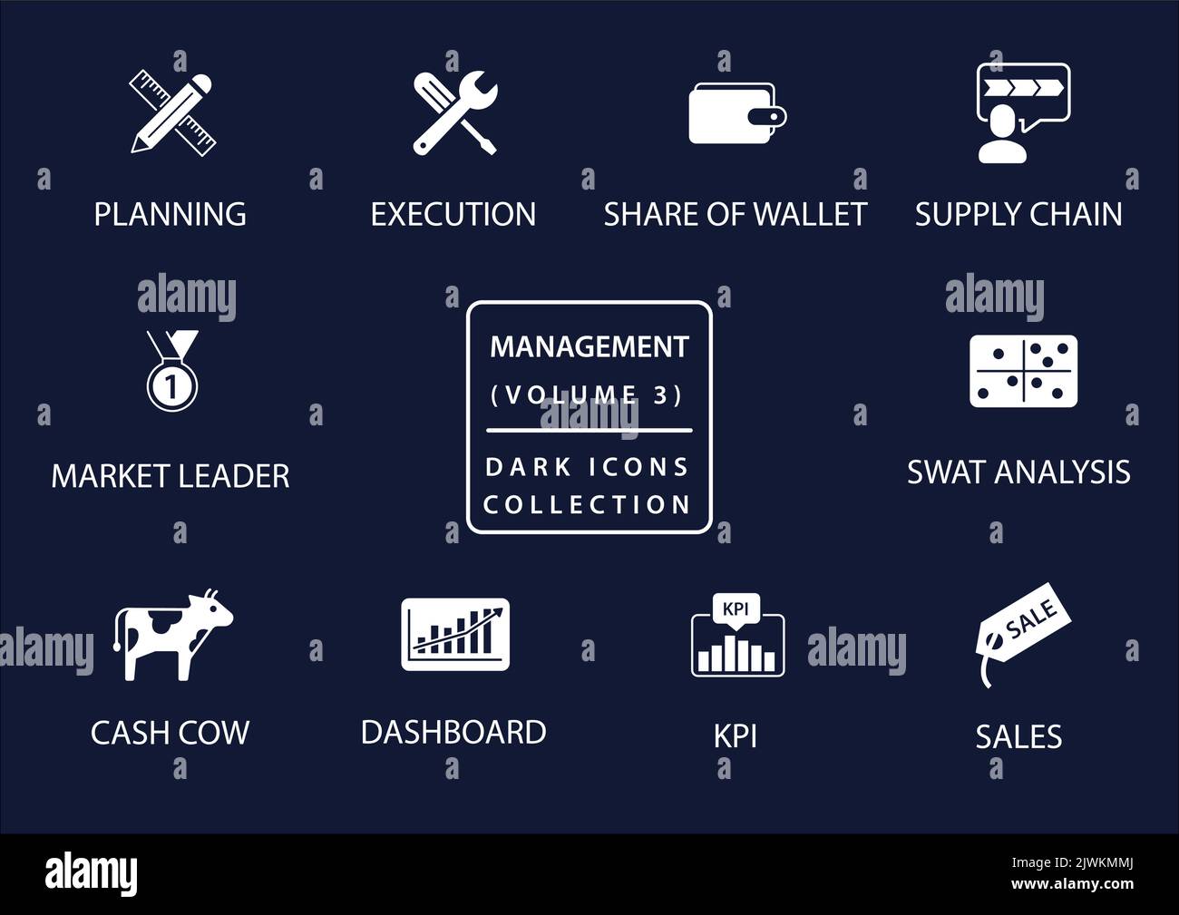 Kpi business management icon Stock Vector Images - Alamy