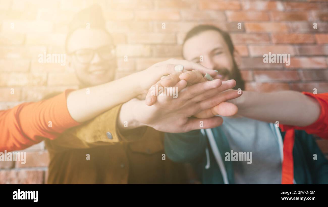 millennials successful teamwork collaboration Stock Photo - Alamy