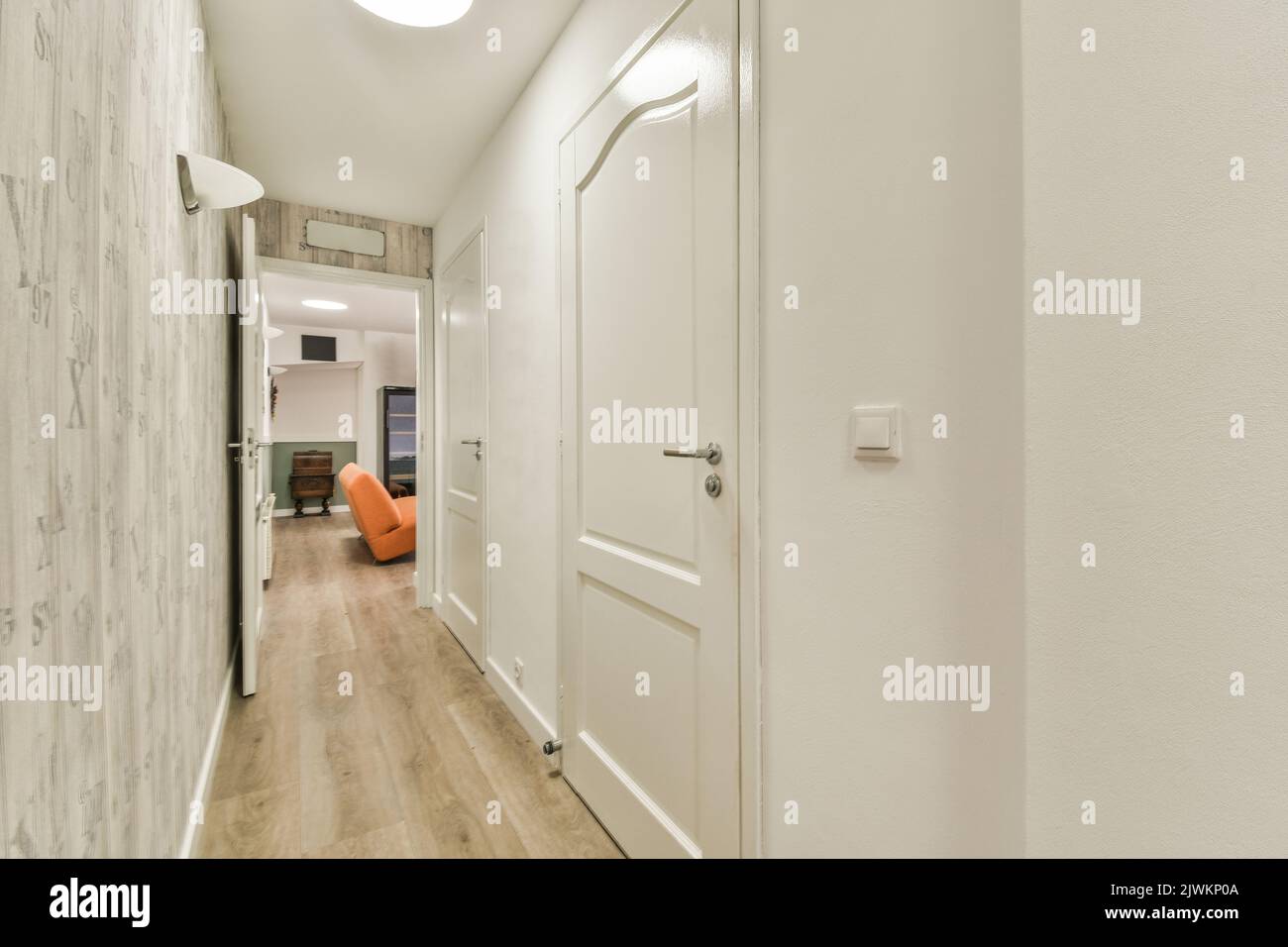 Narrow corridor white walls hi-res stock photography and images - Alamy