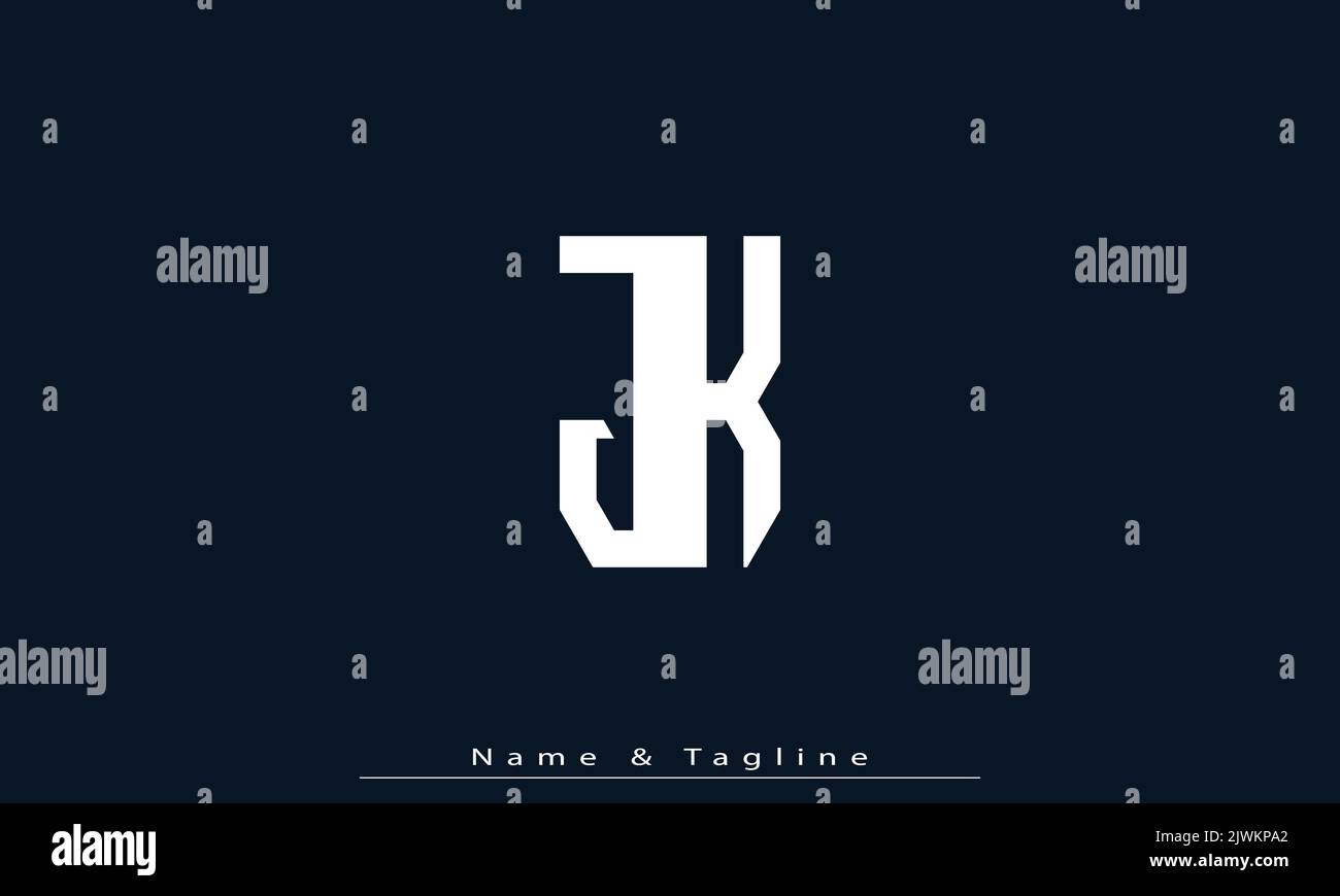 Alphabet letters Initials Monogram logo JK , KJ Stock Vector Image ...