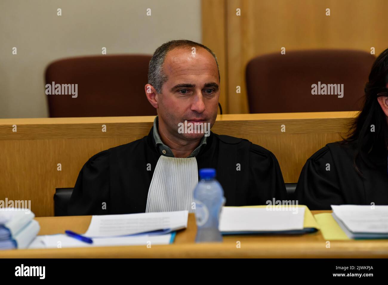 Lawyers Bert Partoens pictured during the jury constitution session at ...