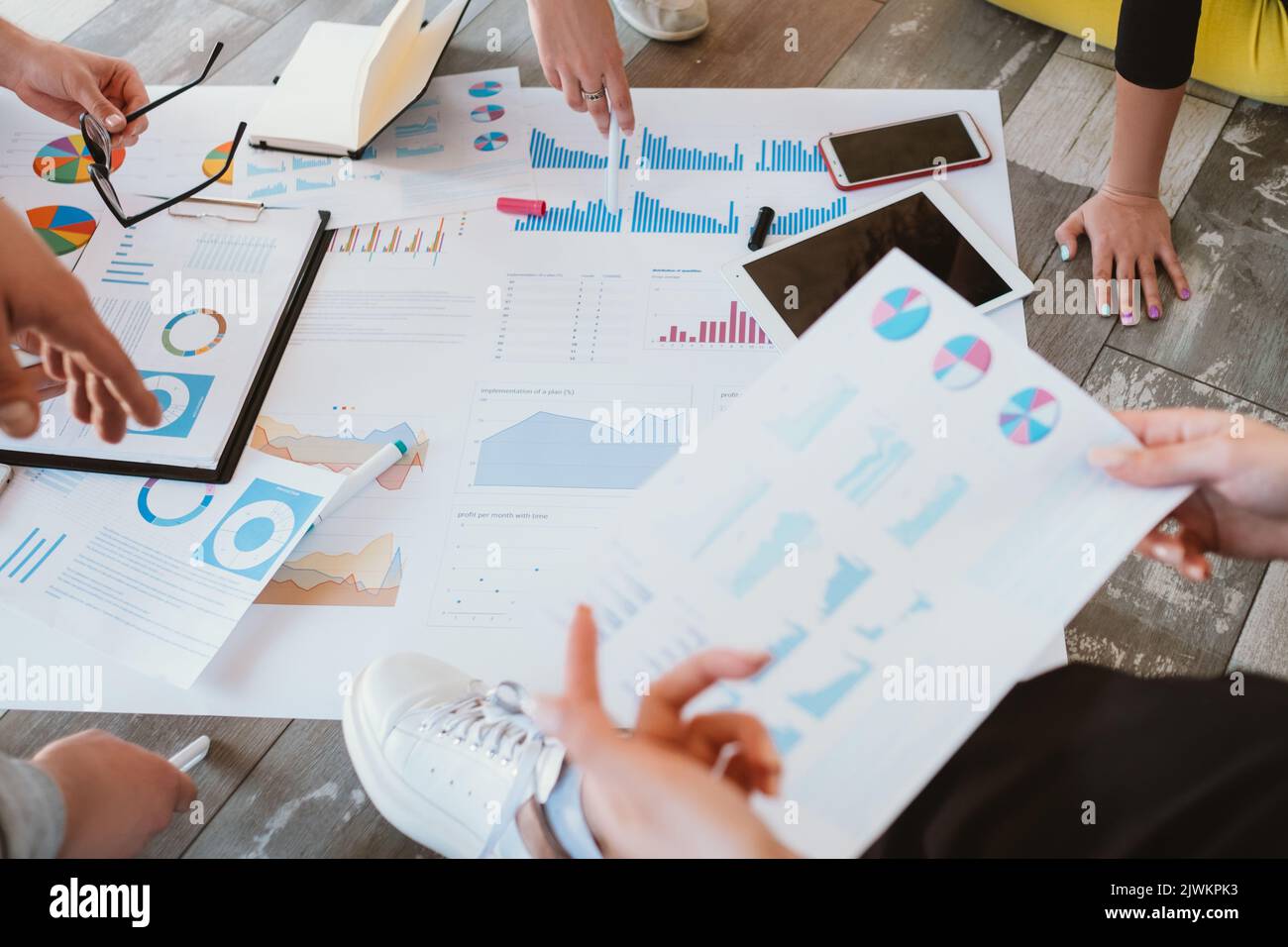 brainstorming creative business project diagrams Stock Photo - Alamy