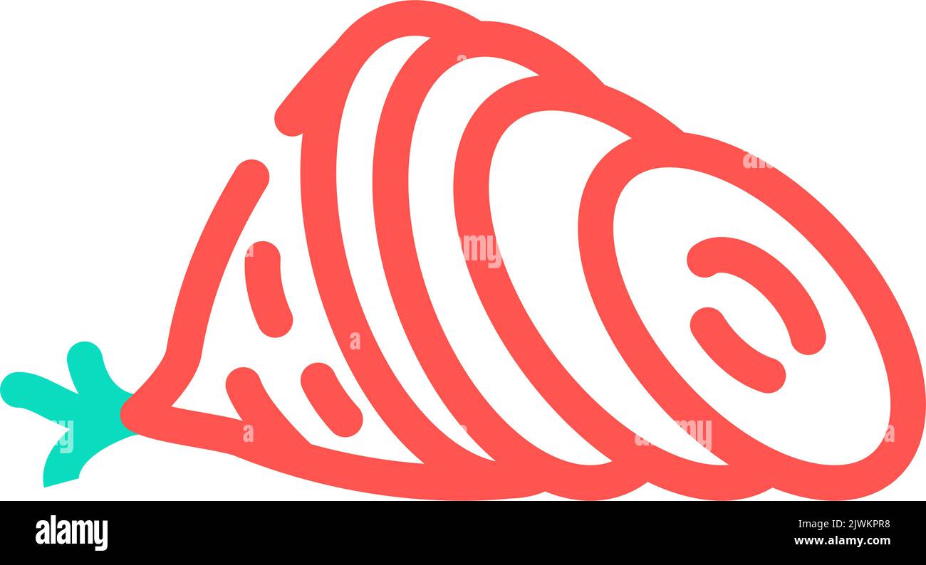 slice radish color icon vector illustration Stock Vector Image & Art ...