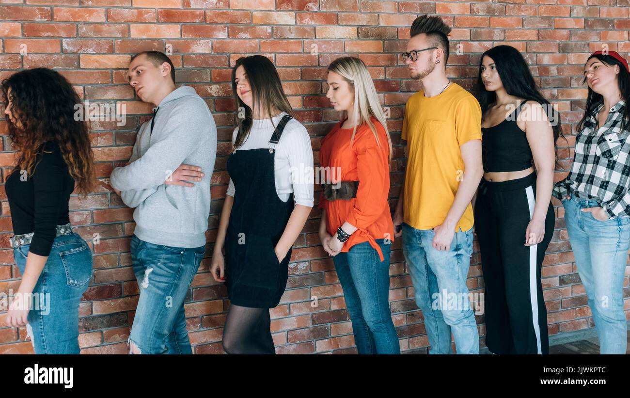 Queue waiting to view hi-res stock photography and images - Alamy