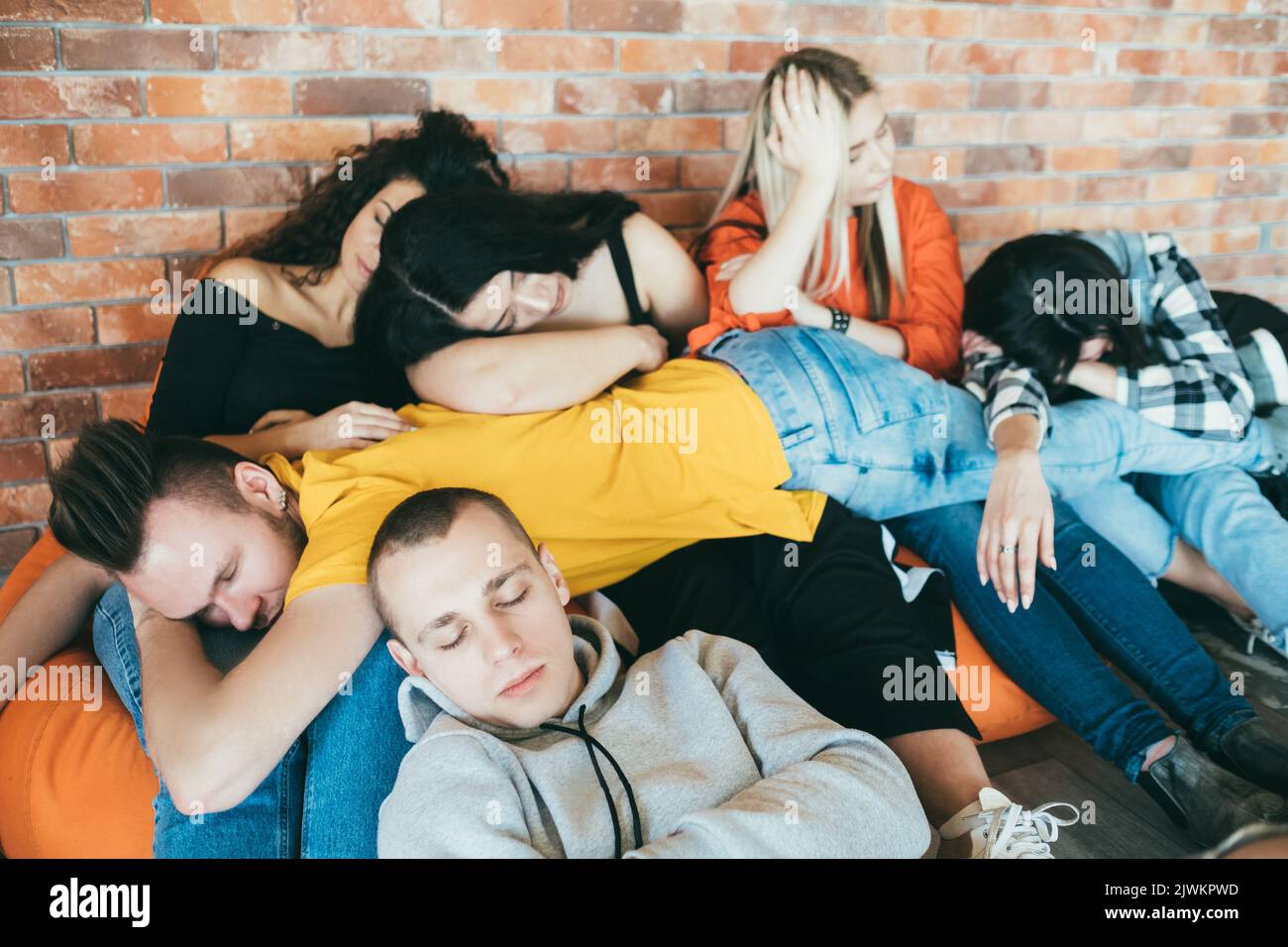team unity bonding millennials diversity equality Stock Photo - Alamy